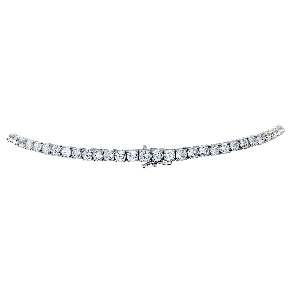 Silver Classic Cubic Zirconia Tennis Necklace – Bling by Wilkening