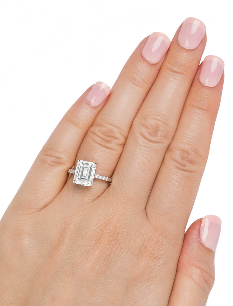 Sterling Silver Clear Emerald Cut Sophia Ring – Bling by Wilkening